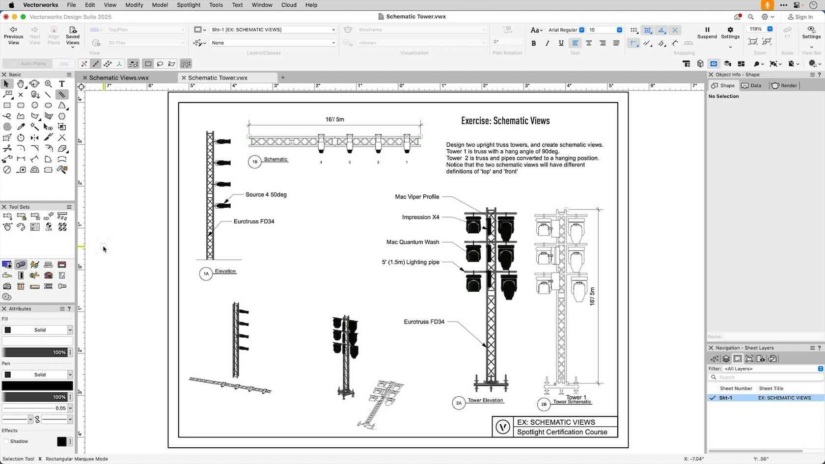 Exercise: Schematic Views 2025 | Vectorworks University